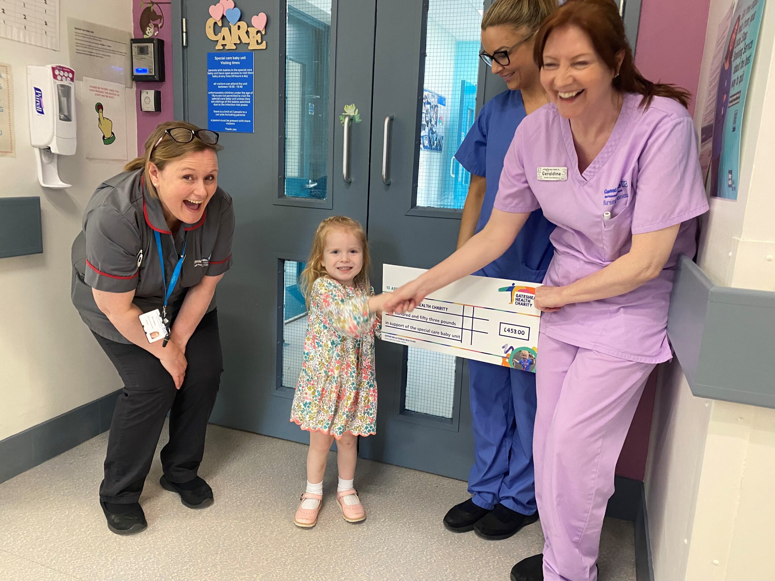 One small step for Rosie, one big step for the special care baby unit ...