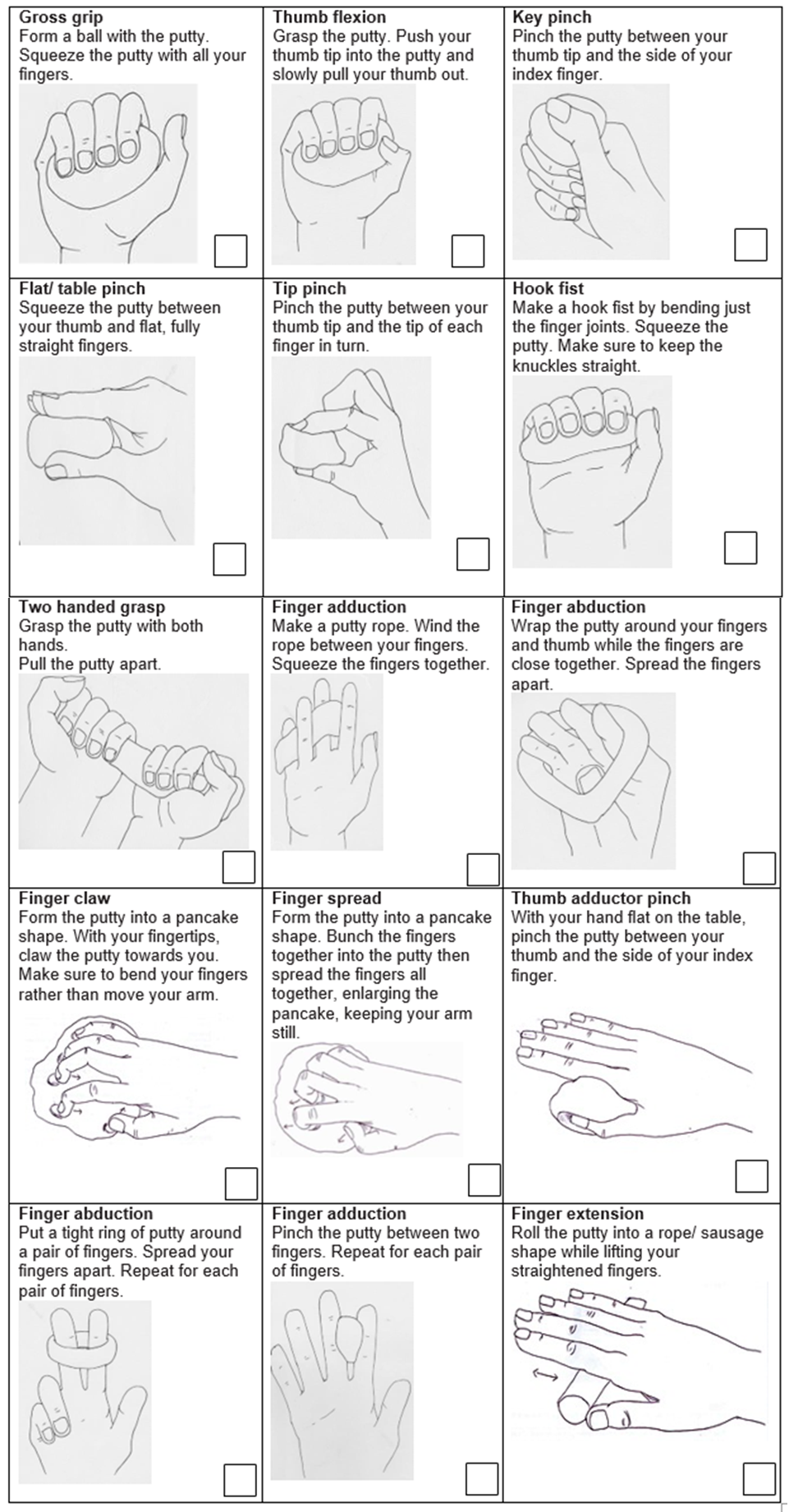 Therapeutic Putty Exercises - Gateshead Health